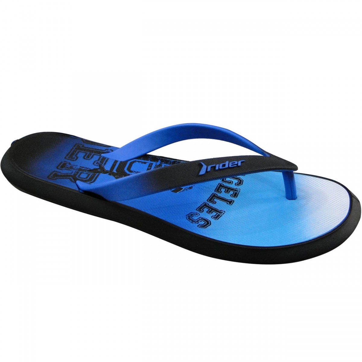 CHINELO RIDER REF.10719 R1 6375 - PRETO/AZUL - Chuteira Nike, Adidas ...